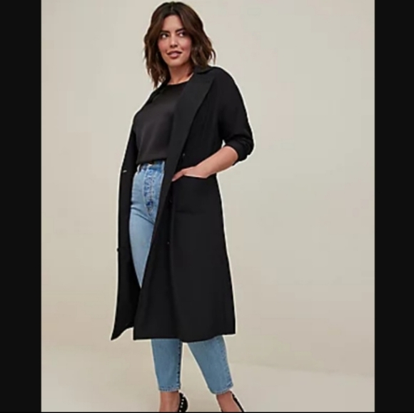 torrid | Jackets & Coats | Torrid Studio Crepe Long Trench Coat | Poshmark